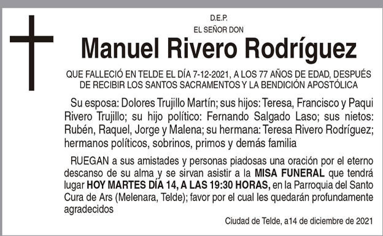 Manuel Rivero Rodríguez | Canarias7 Manuel Rivero Rodríguez | Canarias7